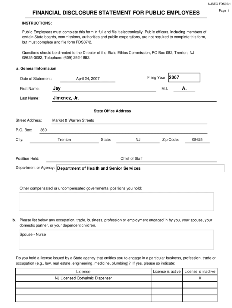 Fillable Online Annual Financial Disclosure Statements Guidance Issue Fax Email Print - pdfFiller