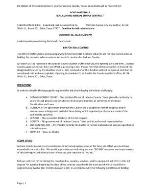 Fillable Online SEAL COATING ANNUAL SUPPLY CONTRACT Fax Email Print ...