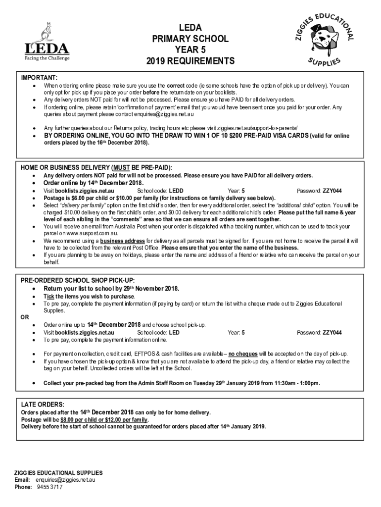Fillable Online School Overview Leda Primary School Fax Email Print - pdfFiller