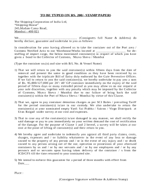to be typed on rs. 200/- stamp paper Doc Template | pdfFiller