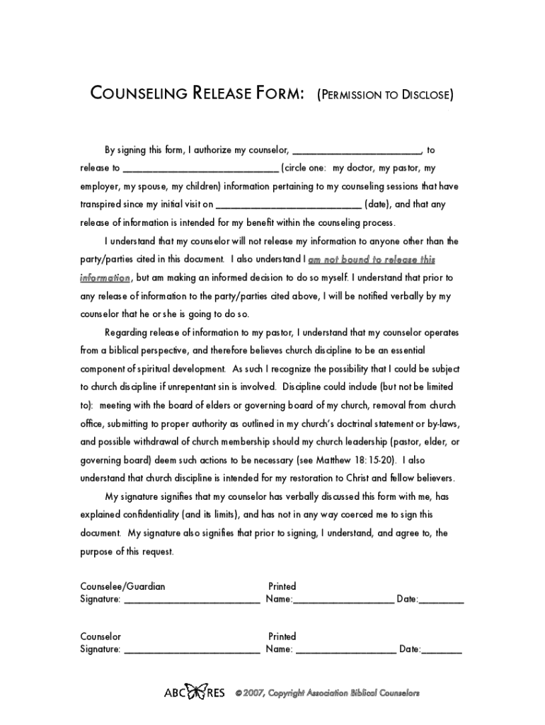 Fillable Online New Heights Counseling Services Client Information Form ...