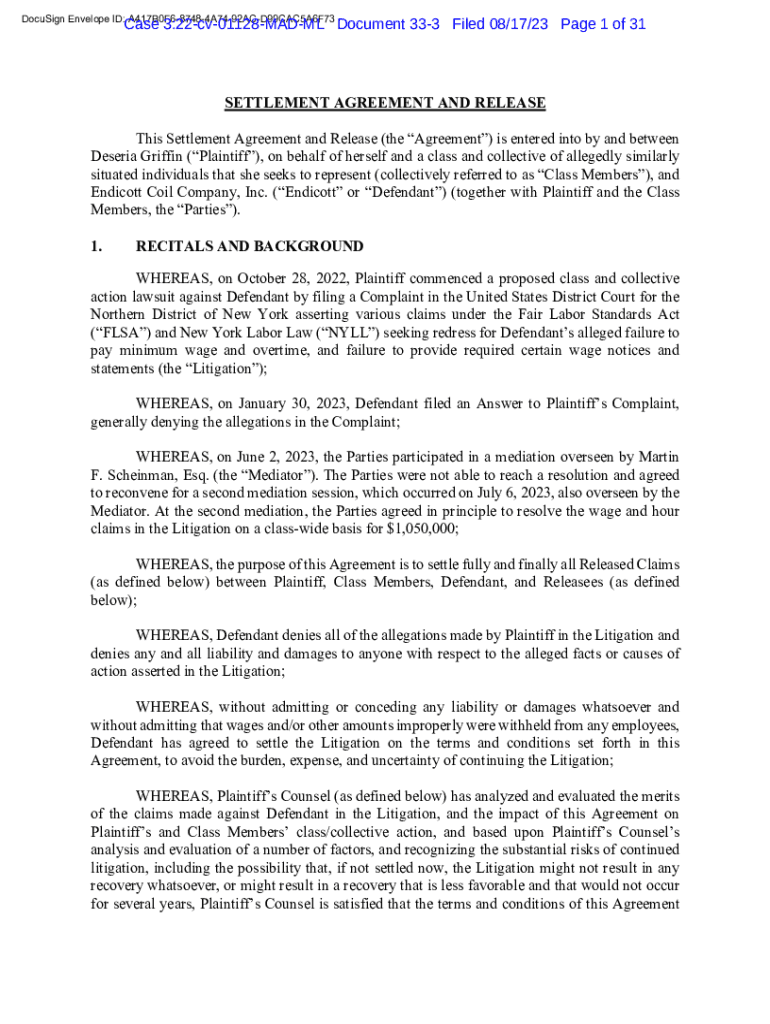 Fillable Online notice of proposed class action lawsuit settlement Fax Email Print - pdfFiller