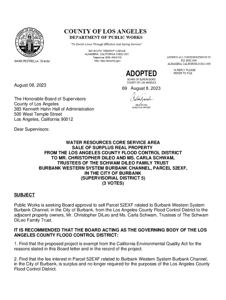 Fillable Online file lacounty SALE OF SURPLUS REAL PROPERTY Fax Email ...