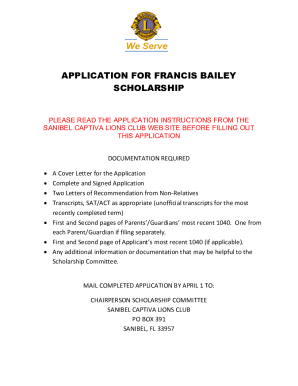 Fillable Online Lions Club accepting scholarship applications Fax Email ...