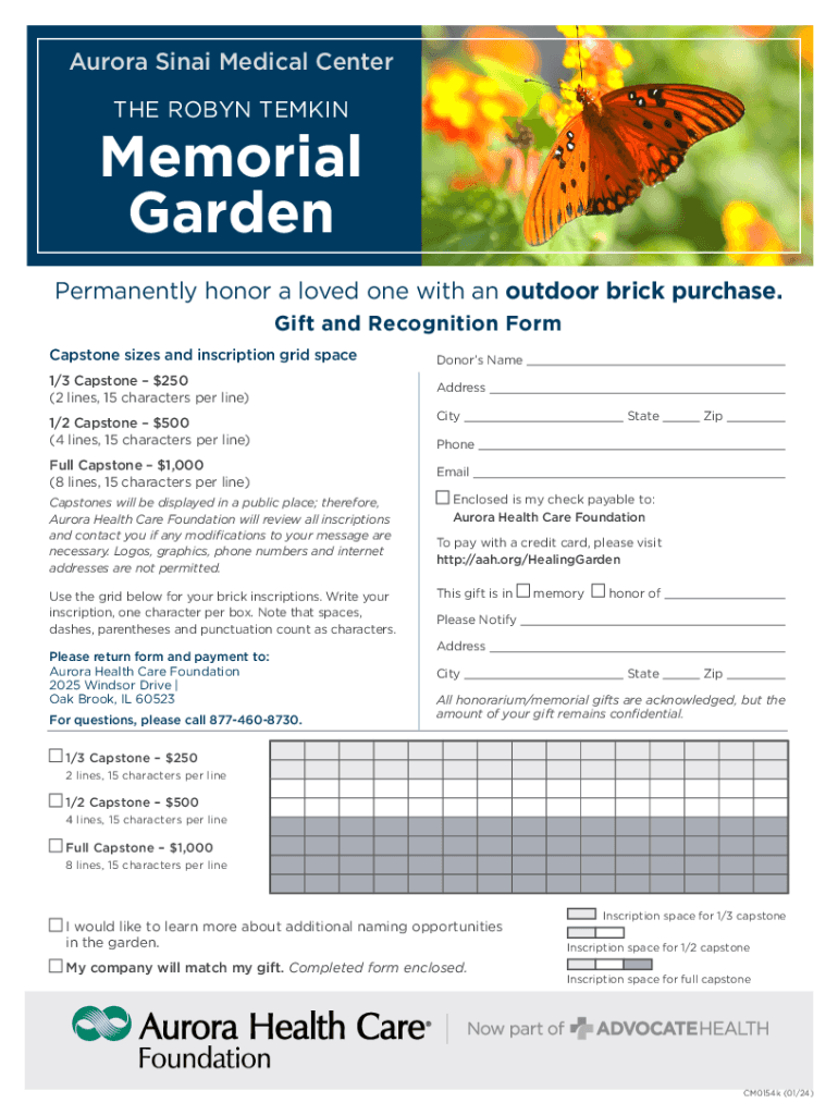 Fillable Online Visitor Info & Amenities at Aurora Sinai Medical Center ...