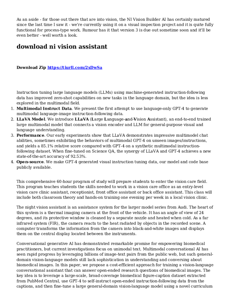 Fillable Online What Is Vision Builder for Automated Inspection Fax ...