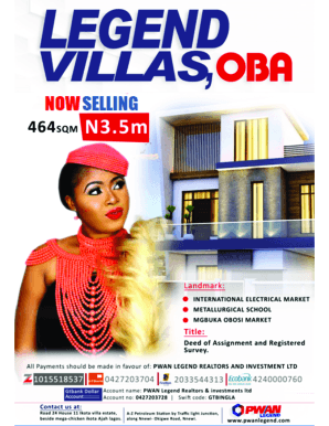 Fillable Online legend villas oba - subscription form - Sachio Fax ...