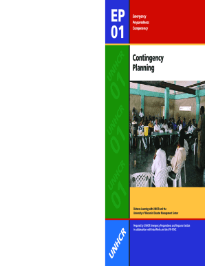 Fillable Online Prepared by UNHCR Emergency Preparedness and Response ...