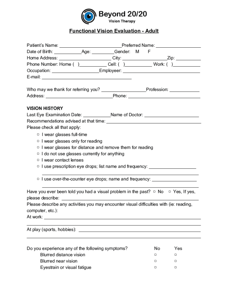 Fillable Online Adult History Form-2.pdf Fax Email Print - pdfFiller