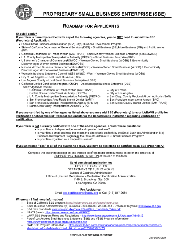 Fillable Online Proprietary SBE CERT Application REVISED 20210909.doc ...