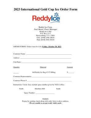 Fillable Online 2023 International Gold Cup Ice Order Form Fax Email ...