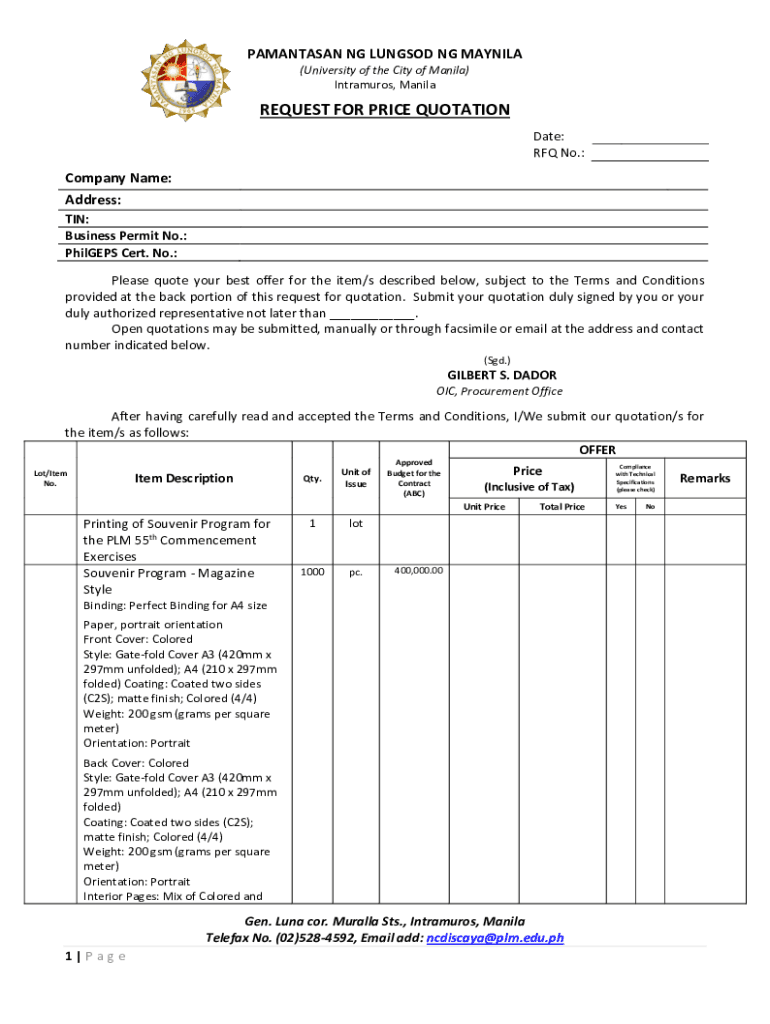 Fillable Online City of Manila Local Government System Fax Email Print ...
