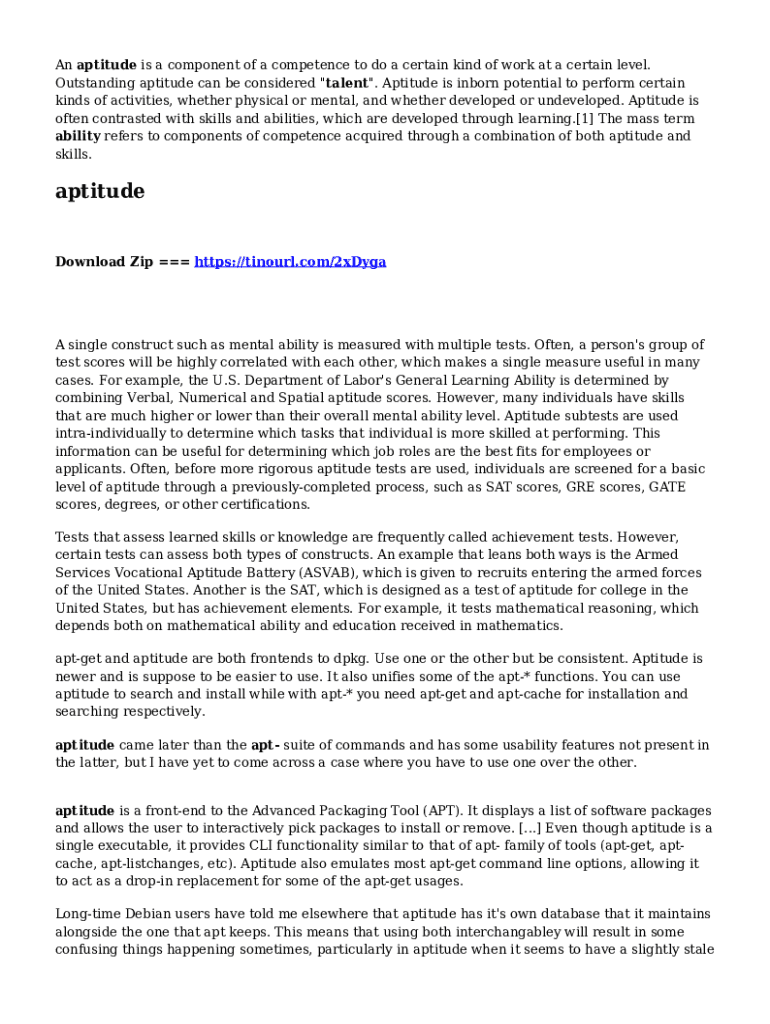Fillable Online What Is Aptitude? (With Types and Common Tests) Fax ...