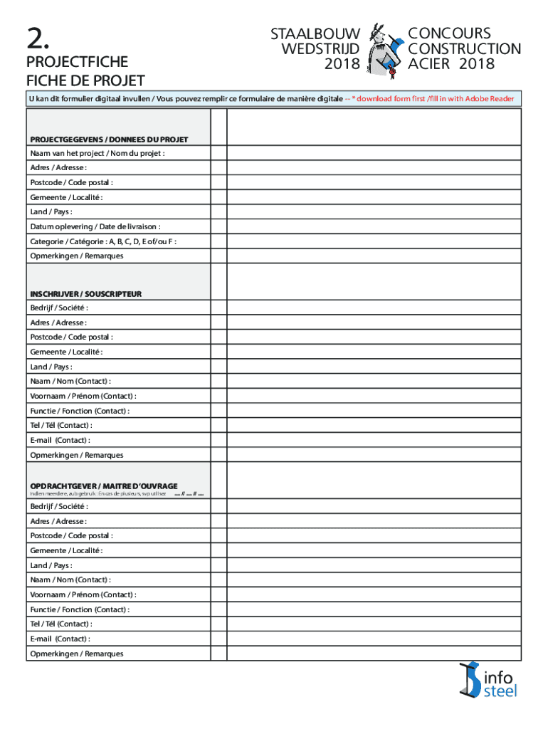 Remplissable En Ligne PROJECTFICHE FICHE DE PROJET Fax Email Imprimer ...