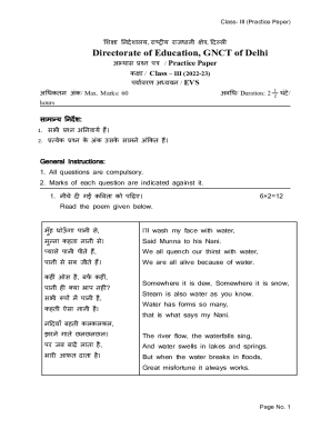 Fillable Online CBSE Sample Papers for Class 3 with Solution 2023-24 Fax Email Print - pdfFiller