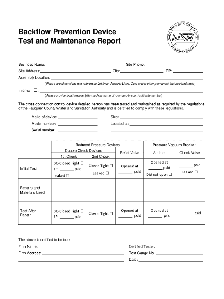 Fillable Online Occupational Licenses: Backflow Prevention Assembly ...