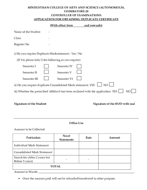 Fillable Online Application-For-Duplicate-Certificate. ... Fax Email Print - pdfFiller