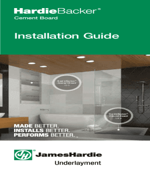 Completable En línea HardieBacker Cement Backerboard Installation Guide ...