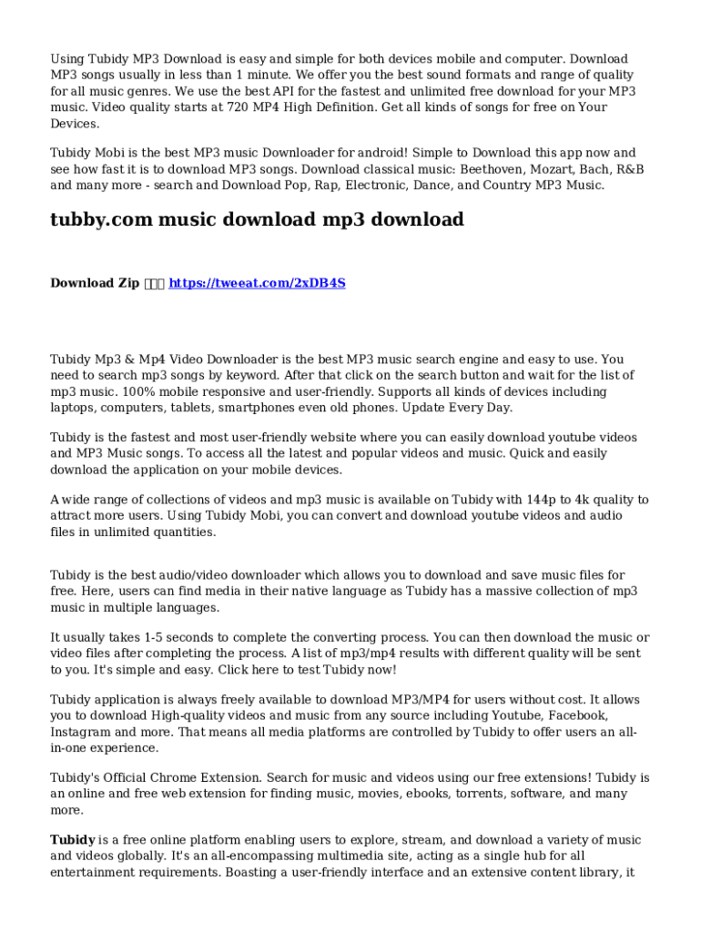 Fillable Online Tubidy: Your One-Stop Platform for Free MP3 and MP4 ...