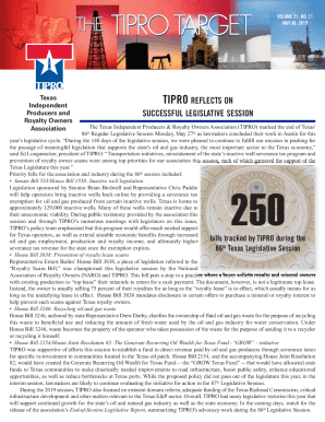 Fillable Online TIPRO REFLECTS ON Fax Email Print - pdfFiller