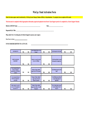 Fillable Online WinCap Fund Activation Form Fax Email Print - pdfFiller