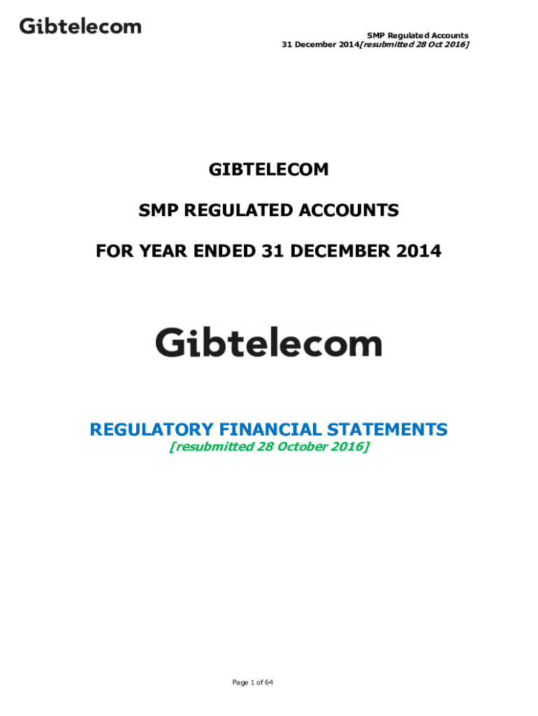 Fillable Online regulatory financial statements Fax Email Print - pdfFiller