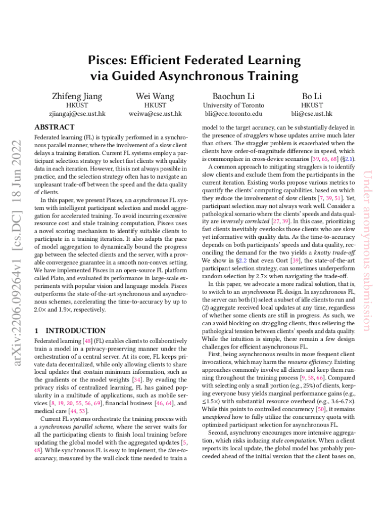 Fillable Online Pisces: Efficient Federated Learning via Guided ... Fax Email Print - pdfFiller