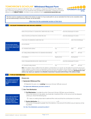 Fillable Online Tomorrow's scholar forms: Fill out & sign online Fax ...