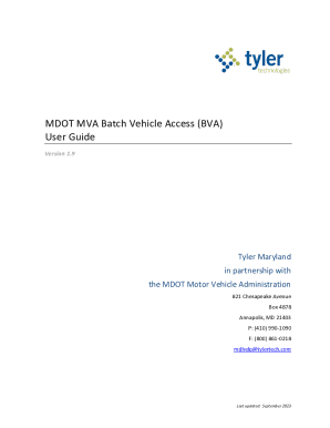 Fillable Online MDOT MVA Driver and Vehicle Record Access Information ...