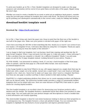 Fillable Online Create a booklet using a Word template Fax Email Print ...