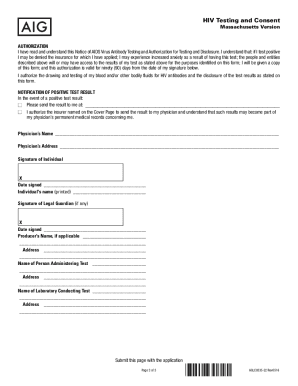 Fillable Online HIV Testing Information Statement And Consent Form Fax ...