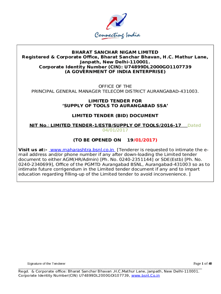 Bharat Sanchar Nigam Ltd - Company Profile and News Doc Template | pdfFiller