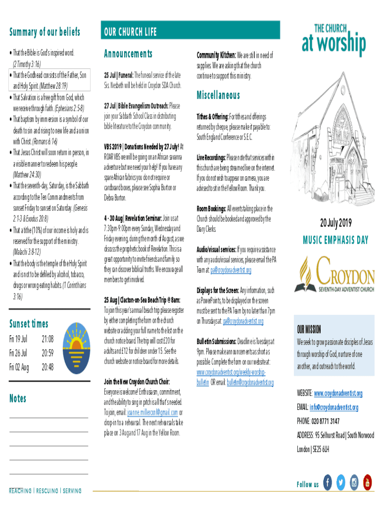 Fillable Online (Matthew 28:19) Fax Email Print - pdfFiller