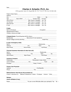 Fillable Online Charlie Schaefer, Ph.D.Better Business Bureau Profile Fax Email Print - pdfFiller