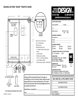 Fillable Online DOOR SPECIFICATION Fax Email Print - pdfFiller