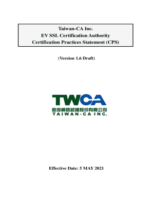 Fillable Online TWCA EV SSL CPS V1.4-EN Fax Email Print - pdfFiller