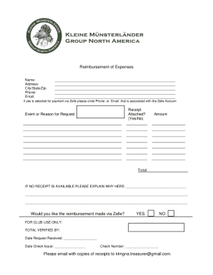 Fillable Online Request-for-reimbursement-of-expenses-form.pdf Fax Email Print - pdfFiller