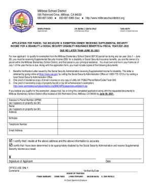 Fillable Online Parcel Tax / Measure A - Parcel Tax Exemption Form Fax ...