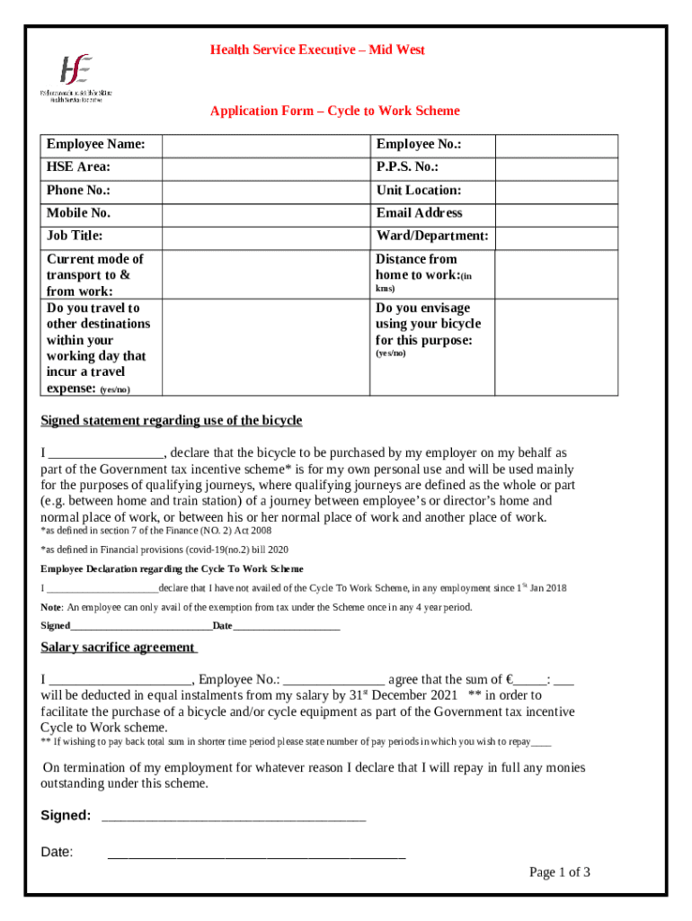 cycle-to-work-application--dublin- ... Doc Template | pdfFiller