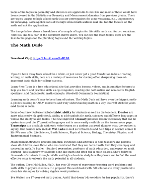 Fillable Online The Math Dude Fax Email Print - pdfFiller