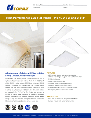 Fillable Online Metalux 2x4 LED FPanel spec sheet Fax Email Print - pdfFiller