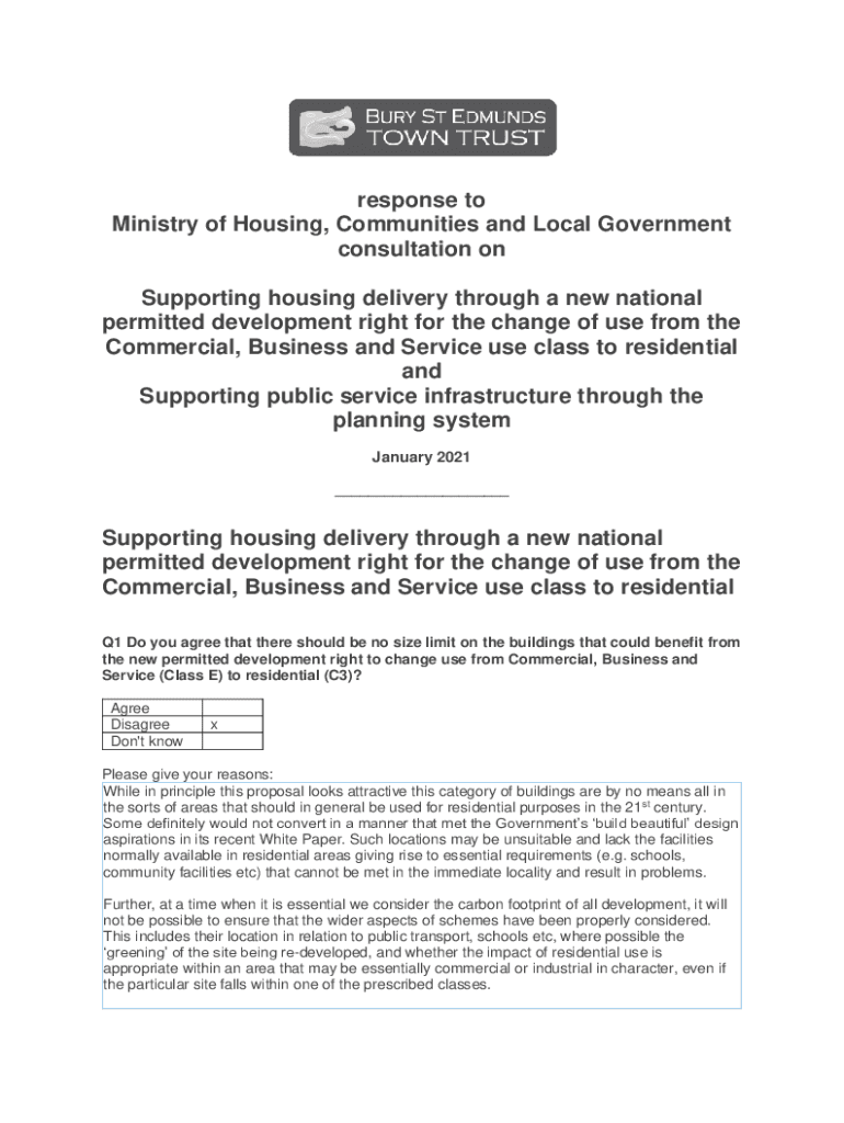 Fillable Online Supporting housing delivery and public service infrastructure Fax Email Print ...