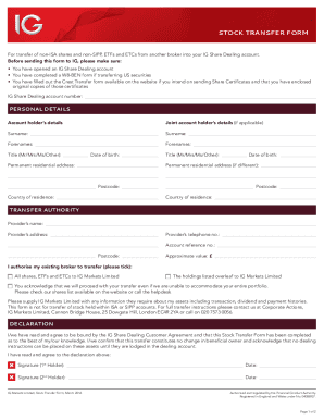 Fillable Online a c-dn STOCK TRANSFER FORM - C-dn Fax Email Print - pdfFiller