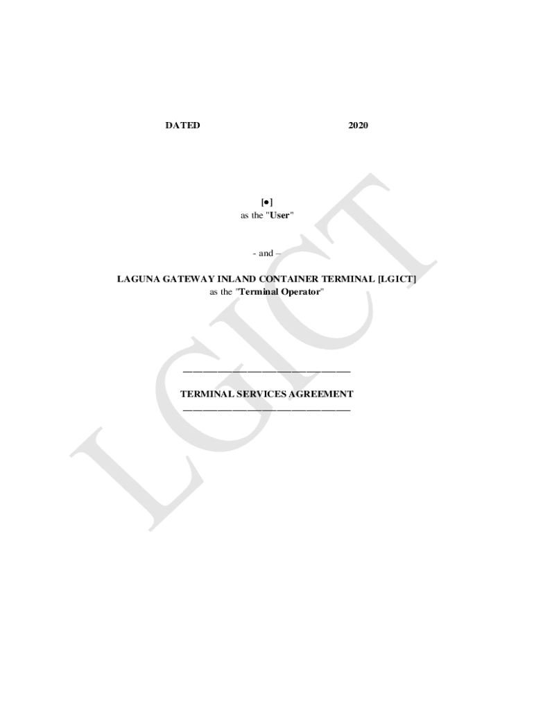 Fillable Online terminal services agreement Fax Email Print - pdfFiller