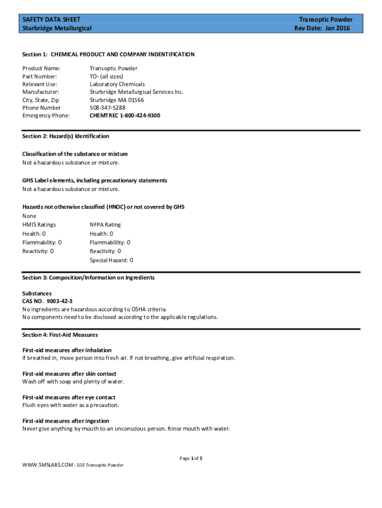 Fillable Online SAFETY DATA SHEET - SDS No. 30A Fax Email Print - pdfFiller