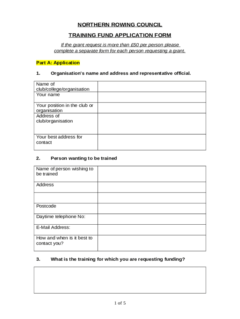 NRC Grant Fund appln Doc Template | pdfFiller