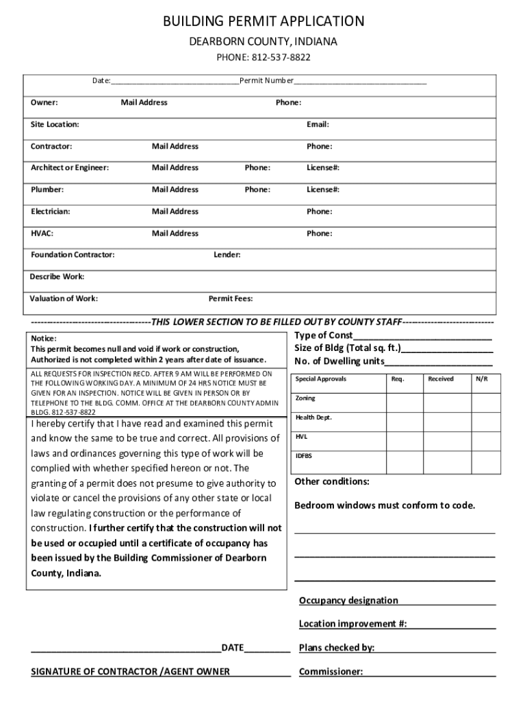 Fillable Online Home / Dearborn County, Indiana Fax Email Print - pdfFiller