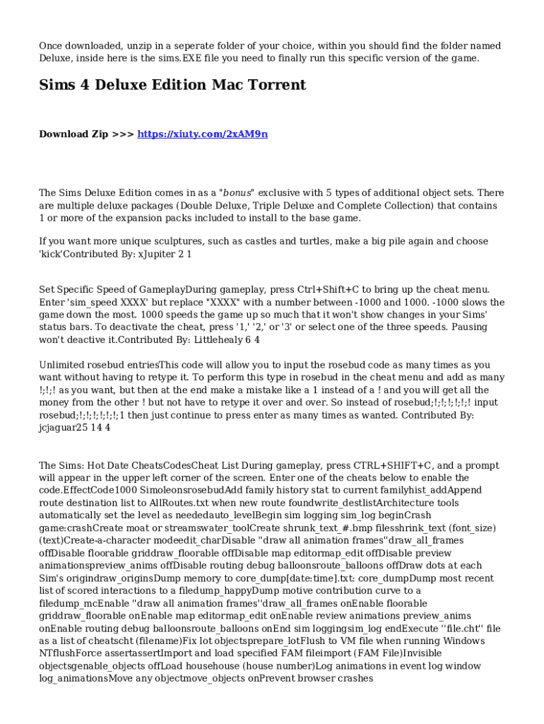 Fillable Online How I installed The Sims 1 Deluxe Edition on Windows 10 ...