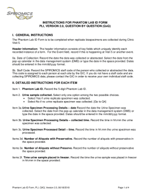 Fillable Online INSTRUCTIONS FOR PHANTOM LAB ID FORM Fax Email Print ...