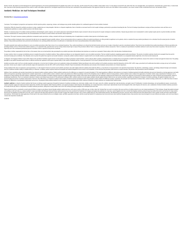 Fillable Online Safety and effectiveness of the hyaluronic acid injectable ... Fax Email Print ...